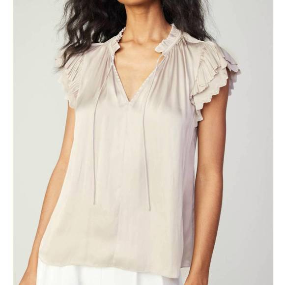 Current Air | Tops | New Current Air Double Flutter Short Sleeve Blouse ...